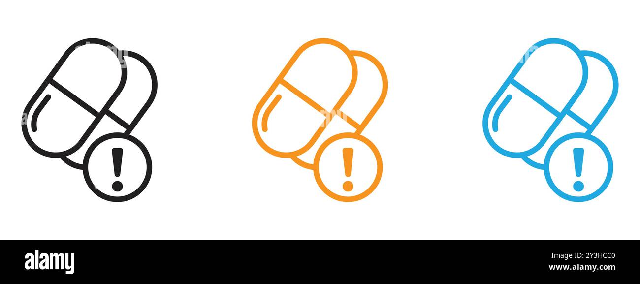 Overdose icon vector logo set collection for web app ui Stock Vector ...