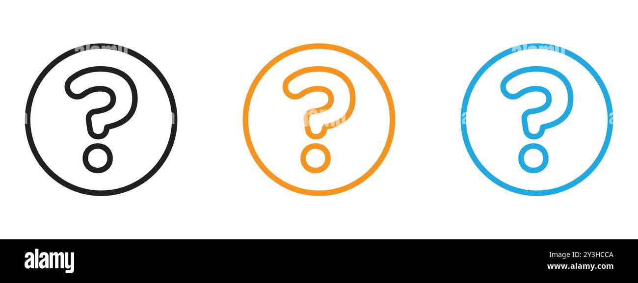 Interrogation icon vector logo set collection for web app ui Stock Vector Image & Art - Alamy