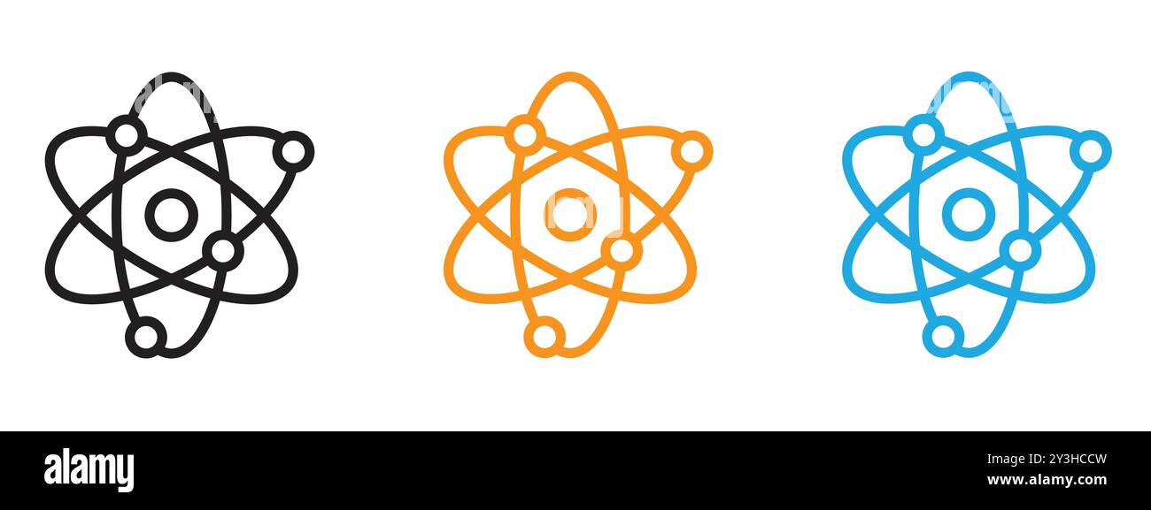 Physics icon vector logo set collection for web app ui Stock Vector ...