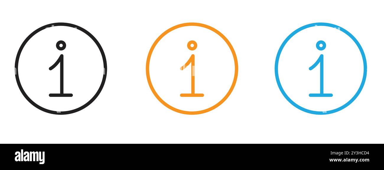 Information icon vector logo set collection for web app ui Stock Vector ...