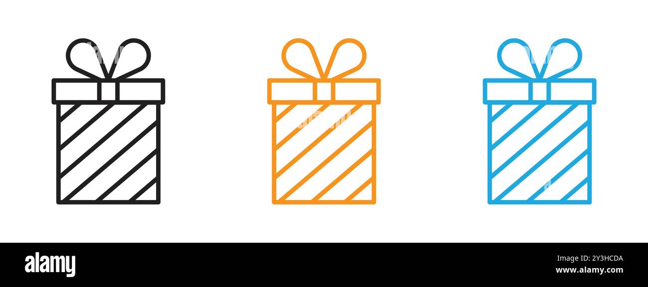 Present box icon vector logo set collection for web app ui Stock Vector ...