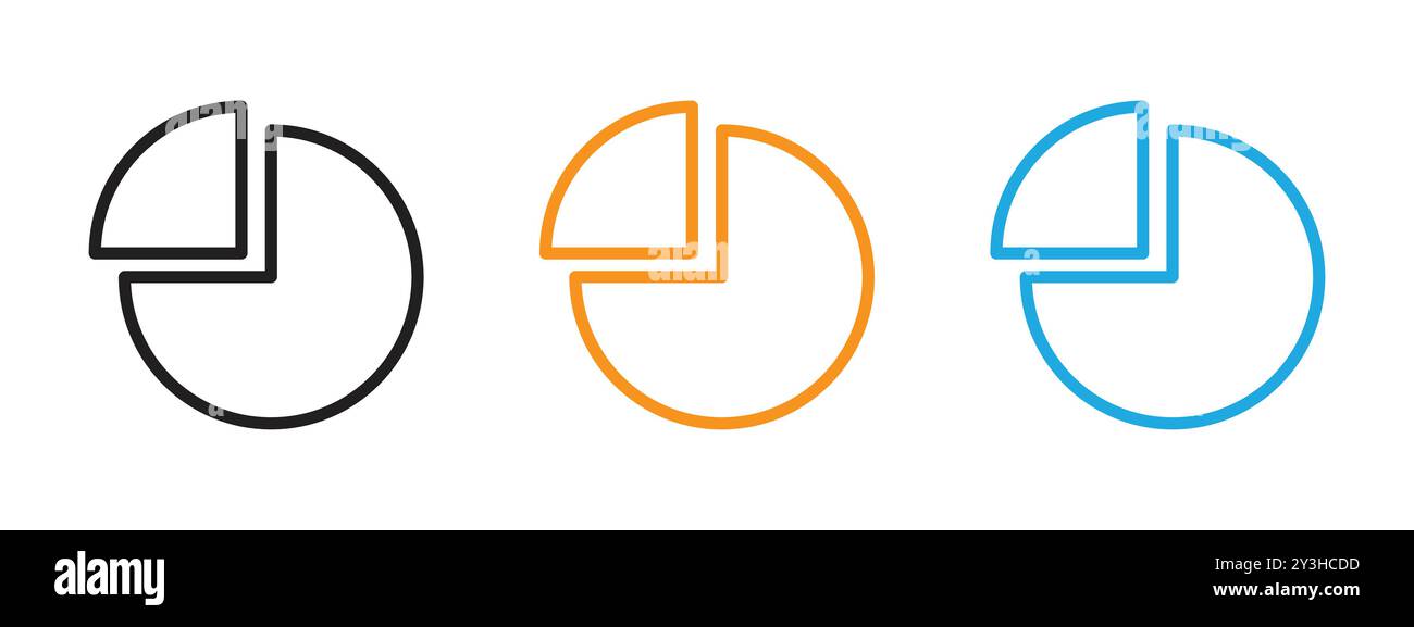 Pie chart icon vector logo set collection for web app ui Stock Vector ...