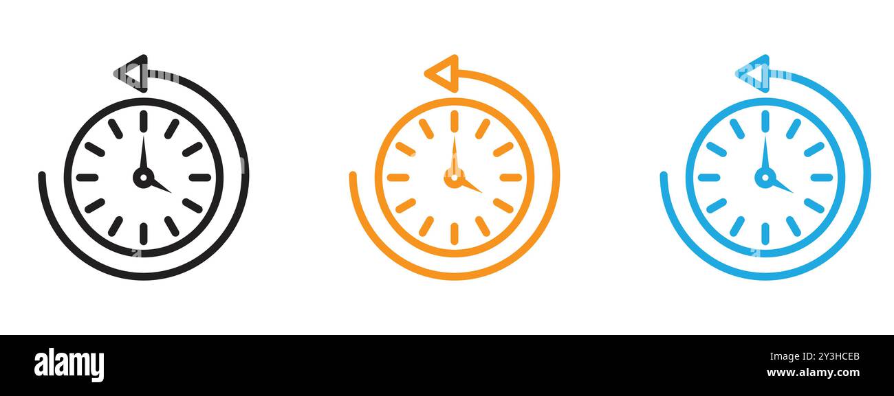 Past time icon vector logo set collection for web app ui Stock Vector ...
