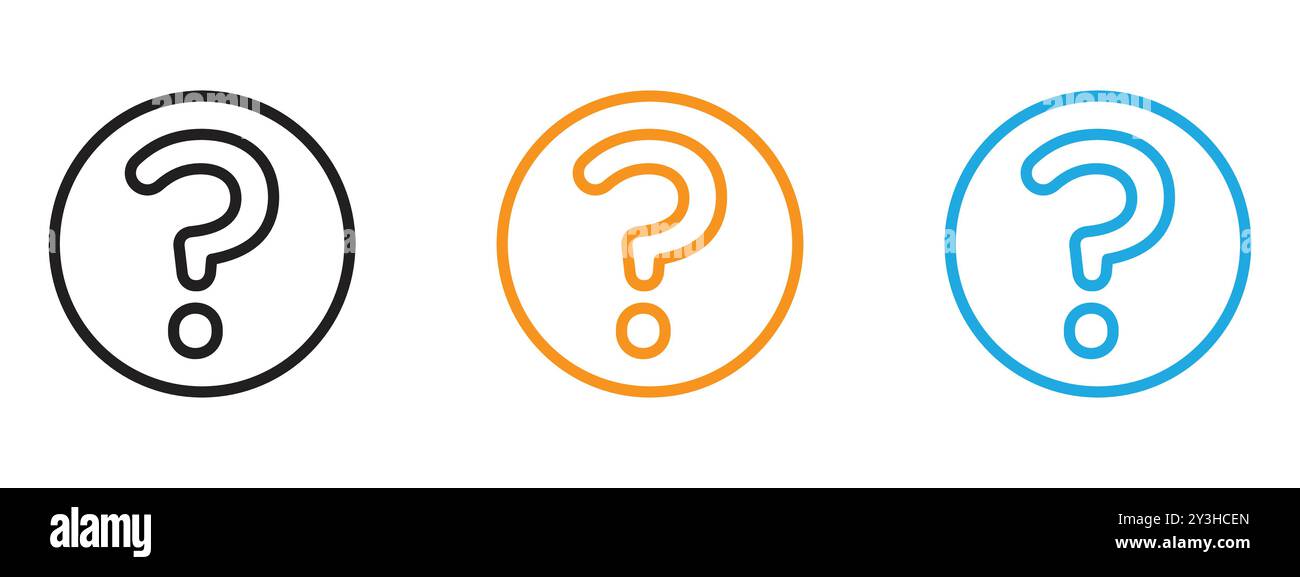 Question icon vector logo set collection for web app ui Stock Vector ...