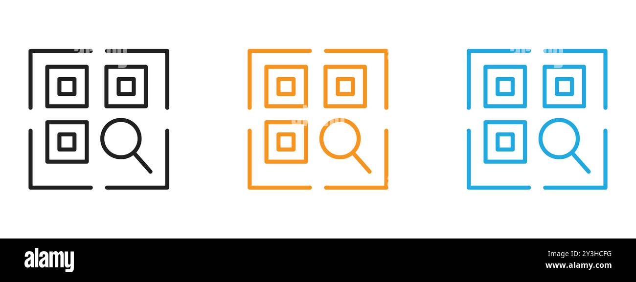 Qr code icon vector logo set collection for web app ui Stock Vector ...