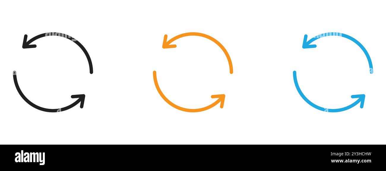 Repeat icon vector logo set collection for web app ui Stock Vector ...