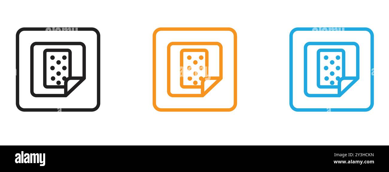 Nicotine patch icon vector logo set collection for web app ui Stock ...