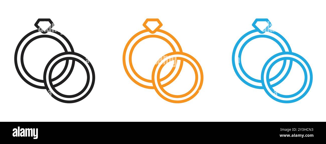 Ring icon vector logo set collection for web app ui Stock Vector Image ...