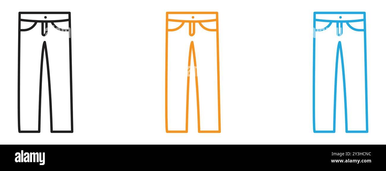 Pants Icon vector logo set collection for web app ui Stock Vector Image ...