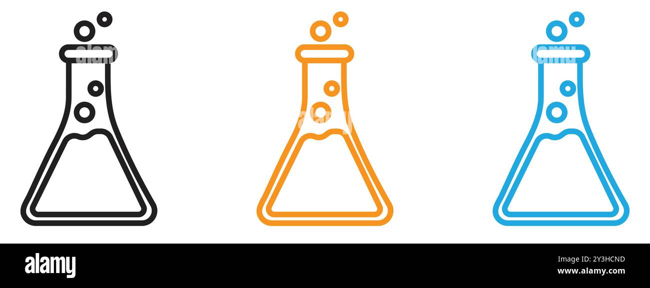 Science icon vector logo set collection for web app ui Stock Vector ...