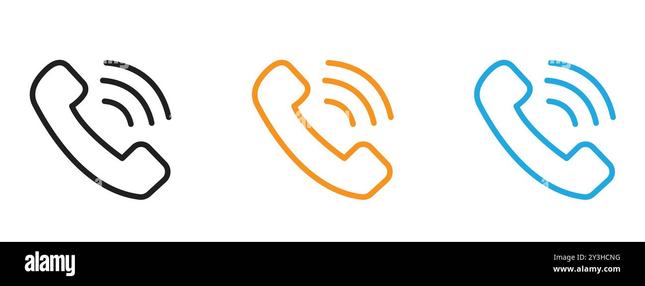 Phone call icon vector logo set collection for web app ui Stock Vector ...