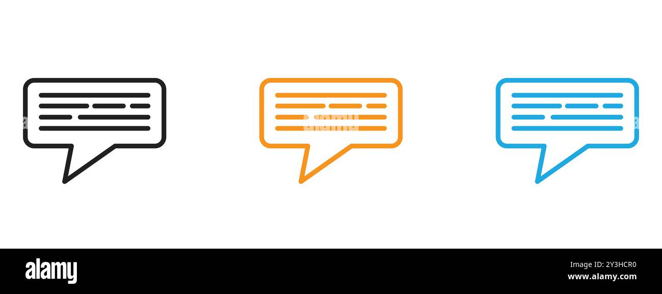 Subtitles icon vector logo set collection for web app ui Stock Vector ...