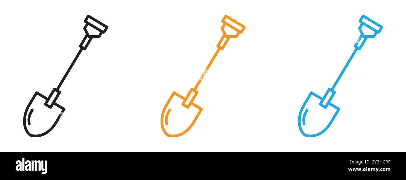 Shovel icon vector logo set collection for web app ui Stock Vector ...