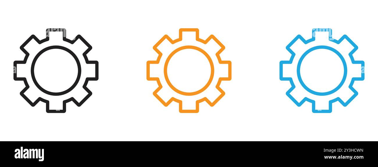 Settings icon vector logo set collection for web app ui Stock Vector ...