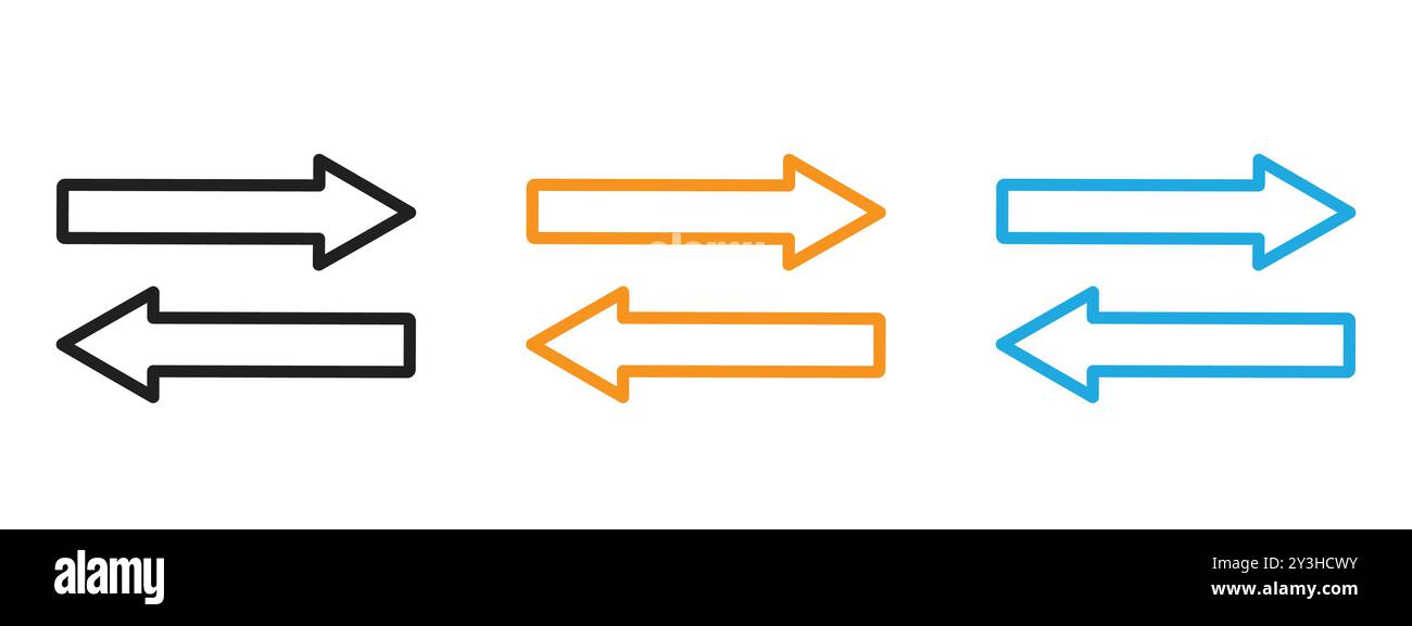 Transfer arrows icon vector logo set collection for web app ui Stock ...