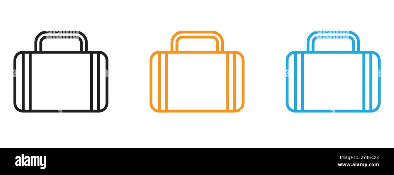 Suitcase icon vector logo set collection for web app ui Stock Vector ...