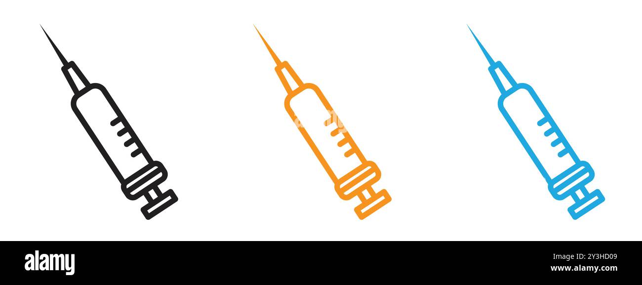 Syringe icon vector logo set collection for web app ui Stock Vector ...