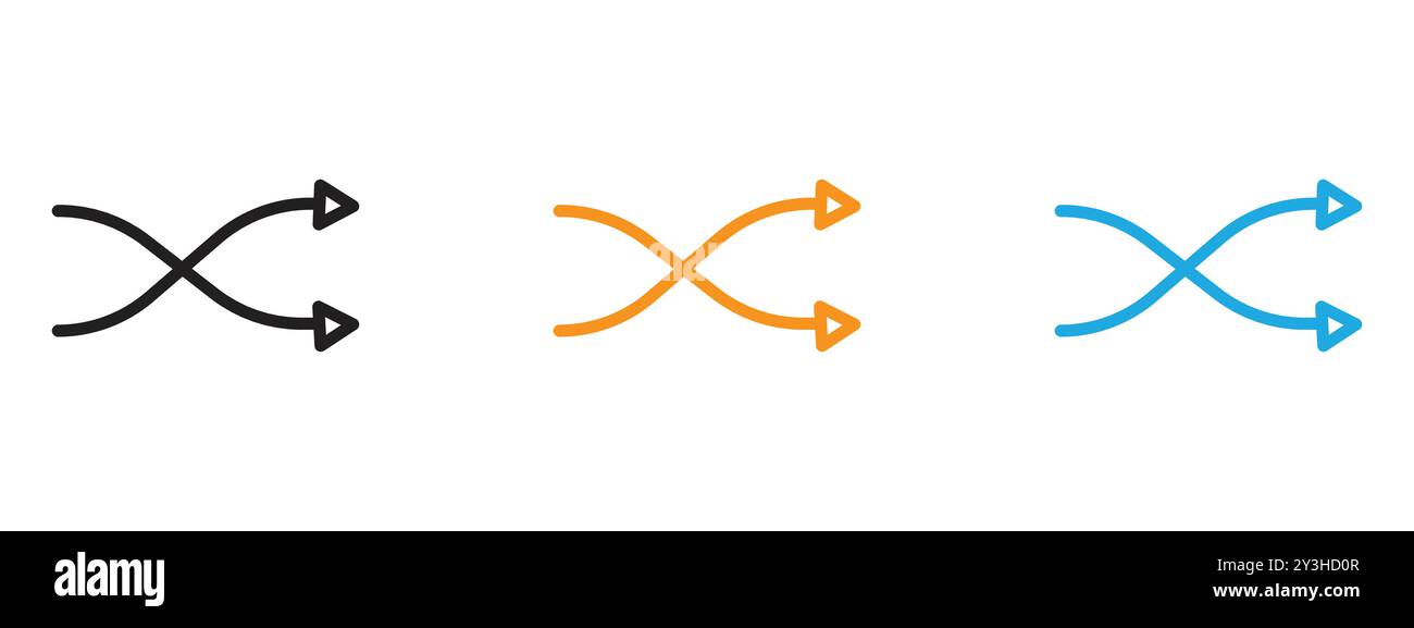 Shuffle icon vector logo set collection for web app ui Stock Vector ...