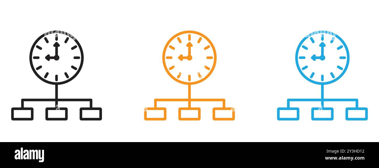 Time management icon vector logo set collection for web app ui Stock Vector Image & Art - Alamy