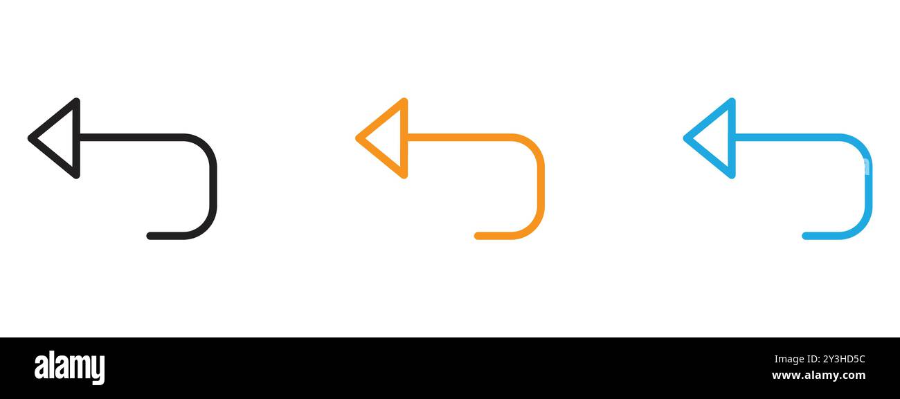 Undo icon vector logo set collection for web app ui Stock Vector Image ...