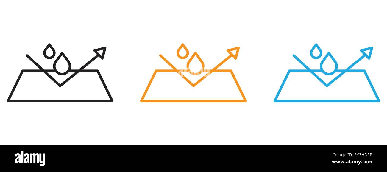 Waterproof icon vector logo set collection for web app ui Stock Vector ...