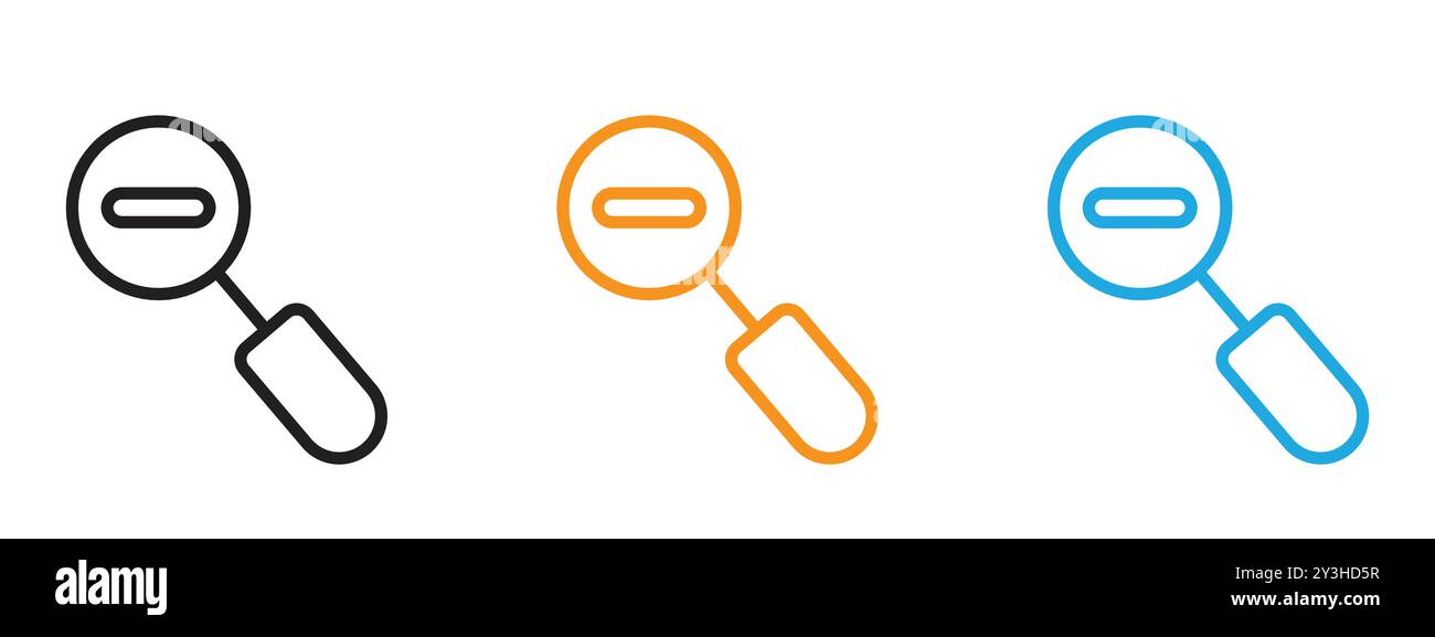 Zoom out icon vector logo set collection for web app ui Stock Vector Image & Art - Alamy