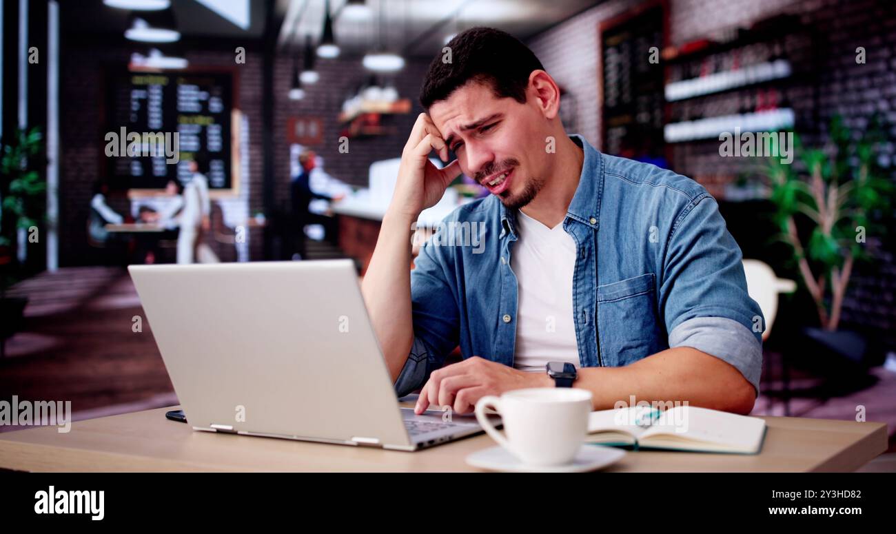 Sad College Student Frustrated With Studying,Teacher Offers Help Stock ...