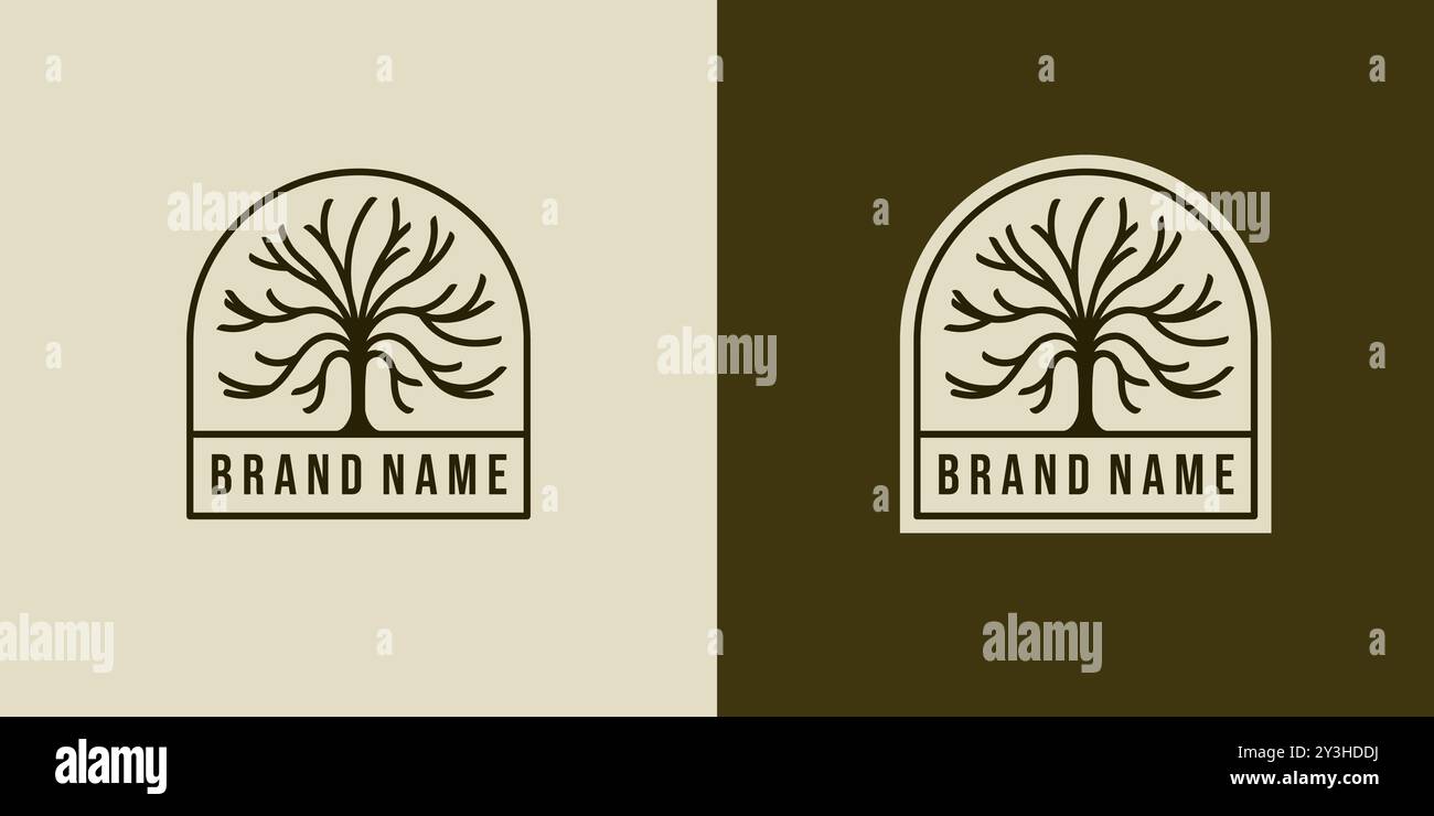 Creative design of tree logo vector. Tree Trunk or Tree Branch Logo ...