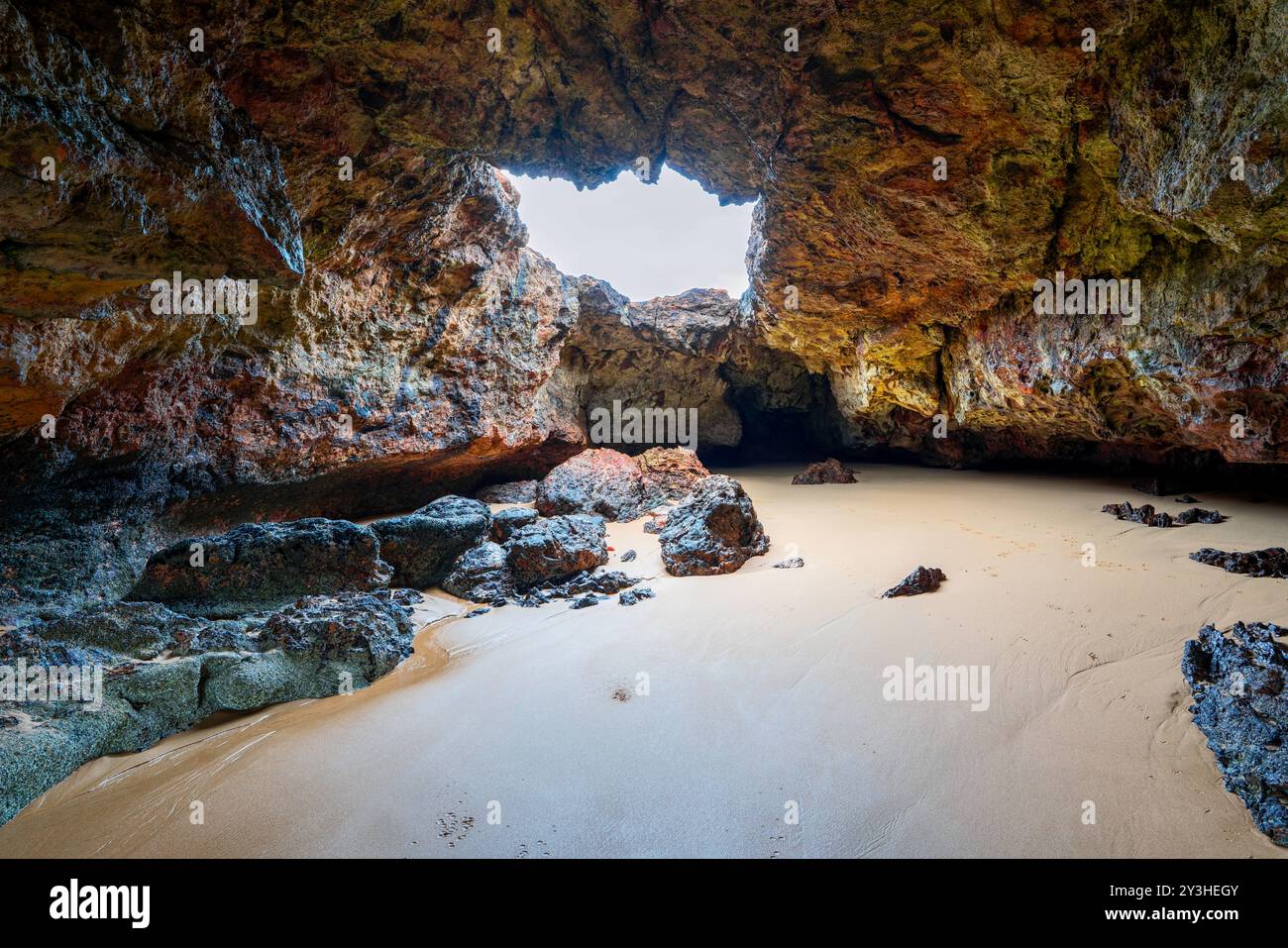 Inside Forrest Caves, Phillip Island, Victoria Australia Stock Photo ...