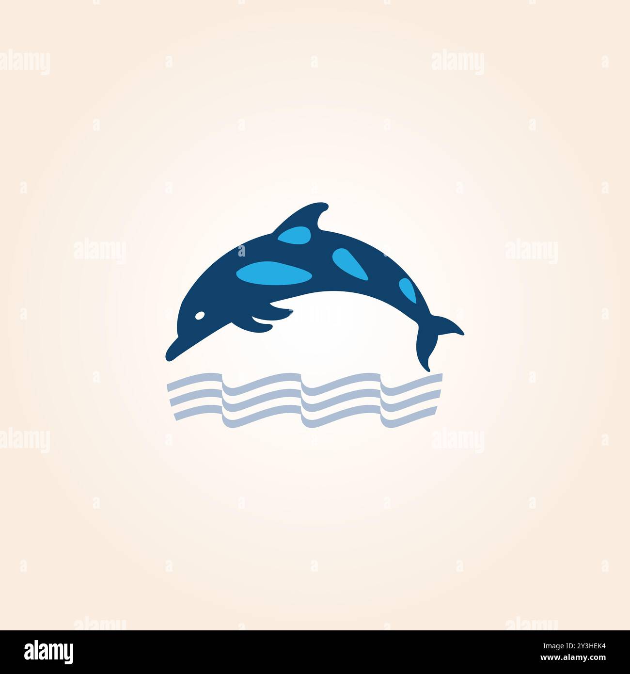 Dolphin with wave water sign design shape Stock Vector Image & Art - Alamy