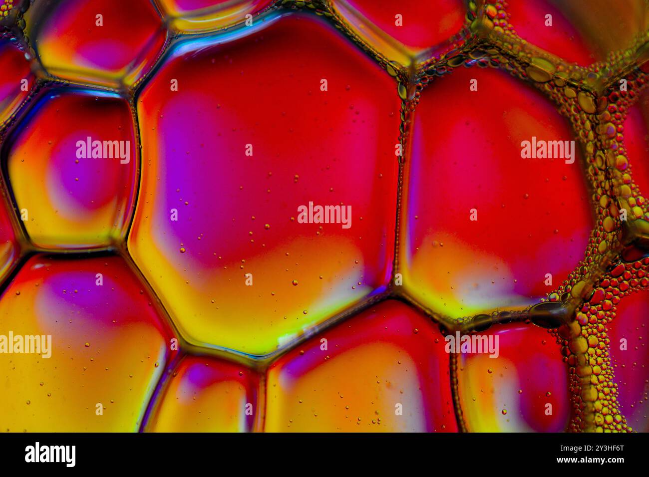 Macro photo of water drops in psychedelic colours Stock Photo - Alamy