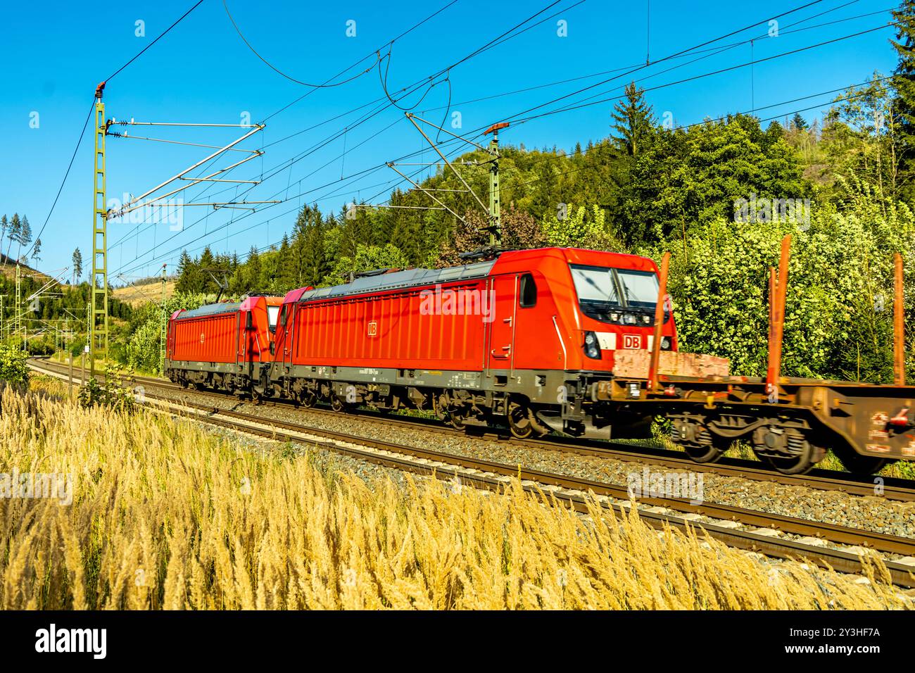 Railway line - Frankenwald route of Deutsche Bahn near Steinbach am ...