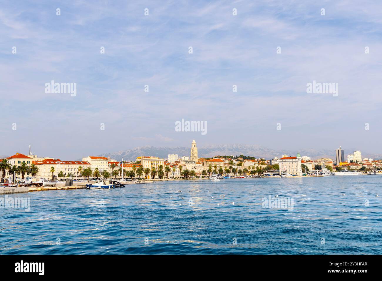 View of Split from the West Bank promenade, Split, Croatia Stock Photo ...