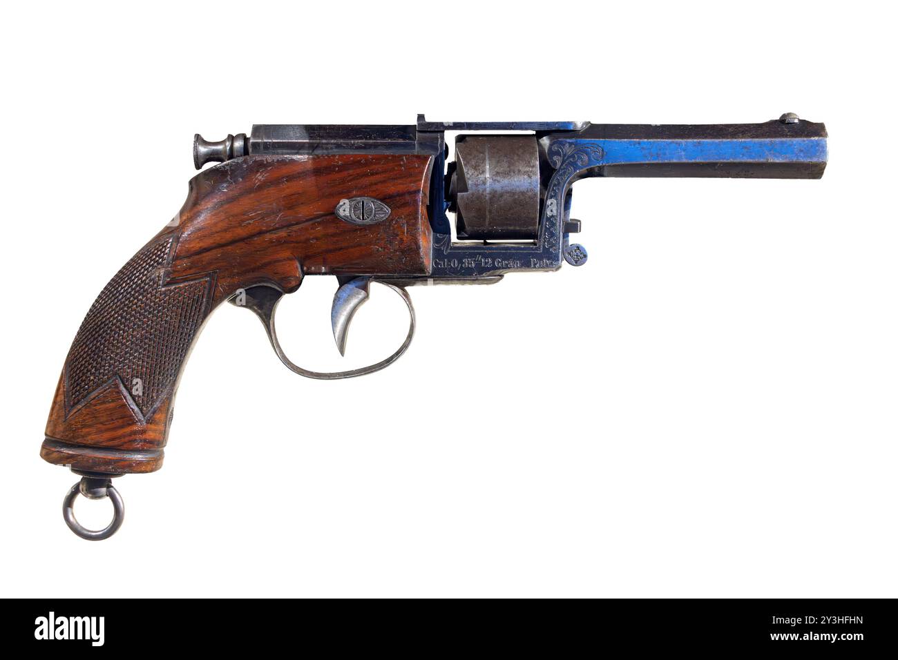 Prussian Dreyse Revolver 1850 model isolated on a white background ...