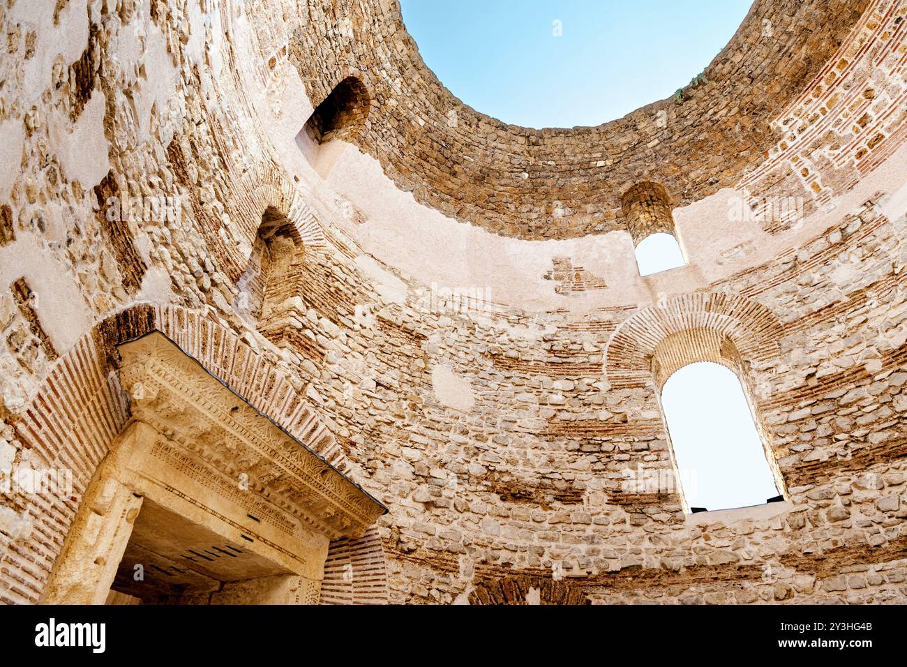 The Vestibule of 4th century Diocletian's Palace, Split, Croatia Stock ...