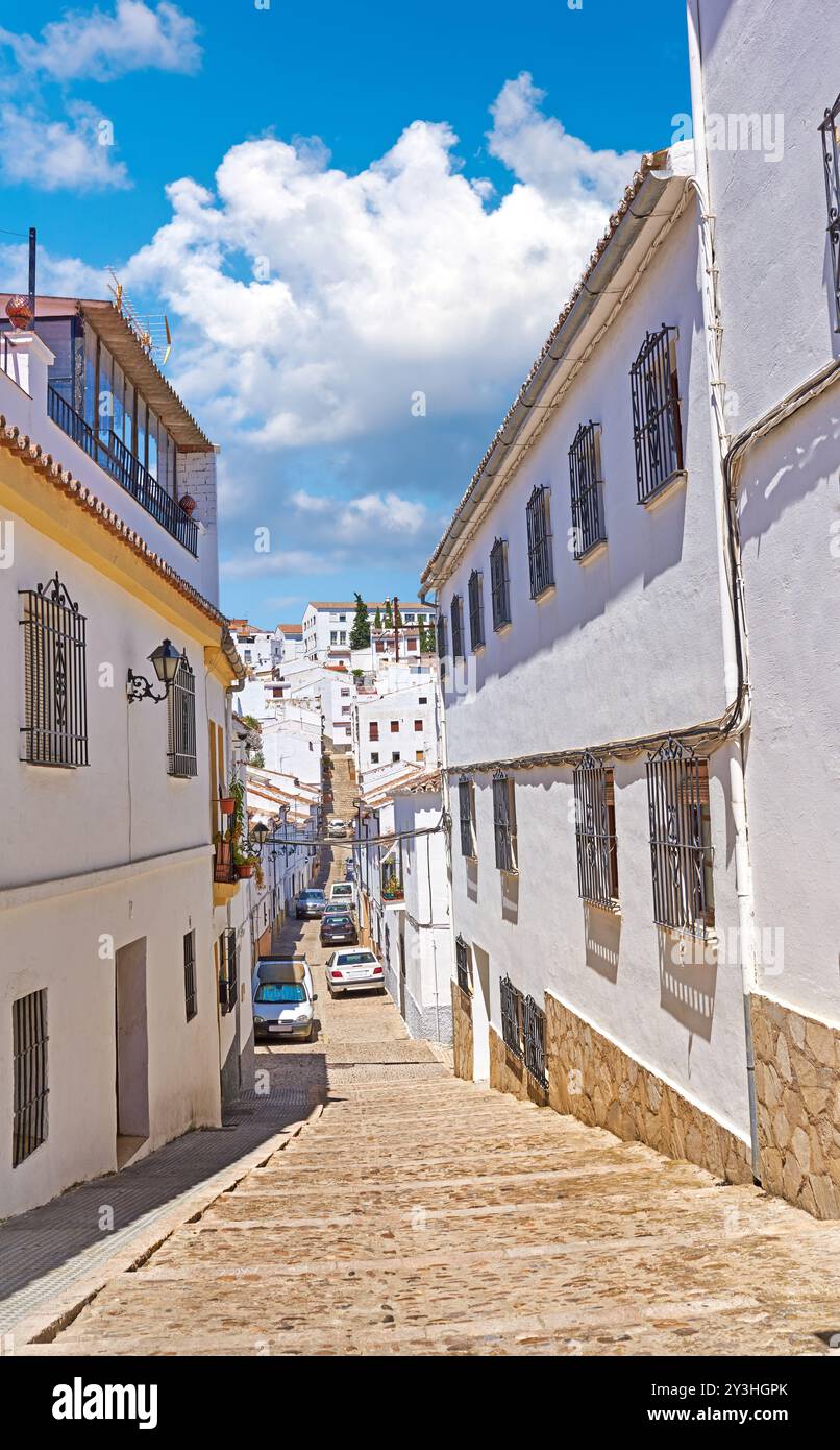 Ancient, buildings and architecture for narrow street of village travel ...