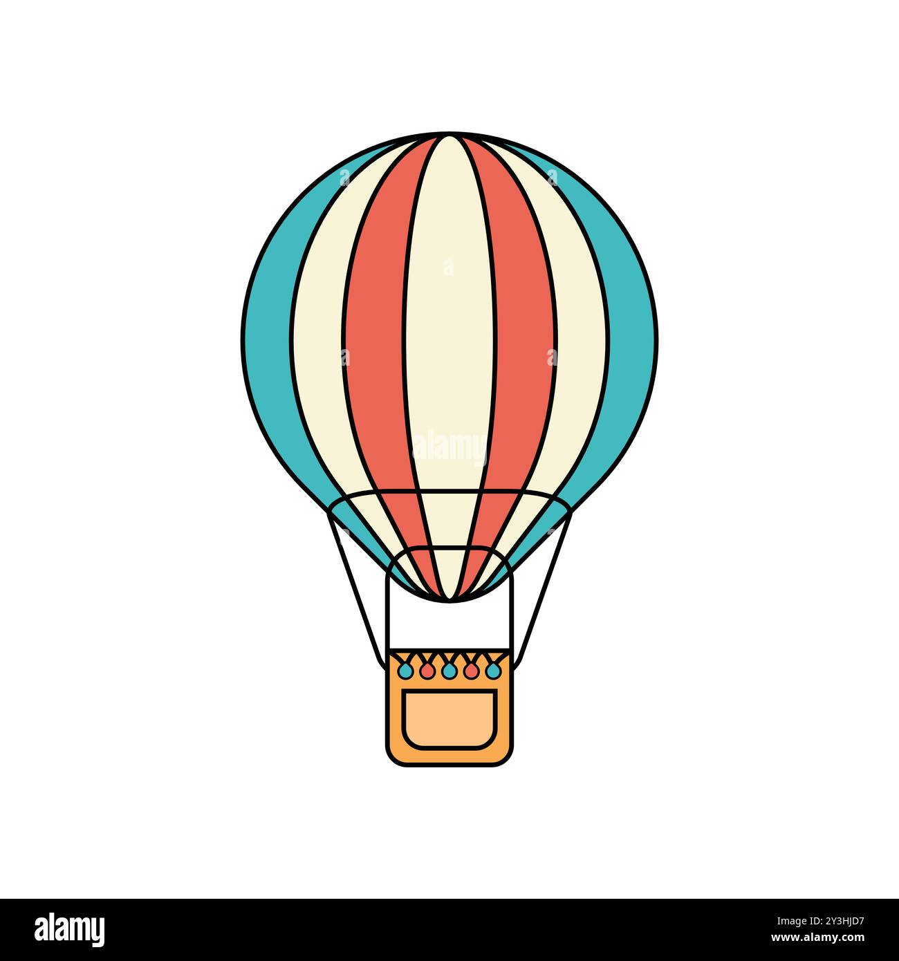 Colorful Hot Air Balloon Vector Illustration Stock Vector Image & Art ...