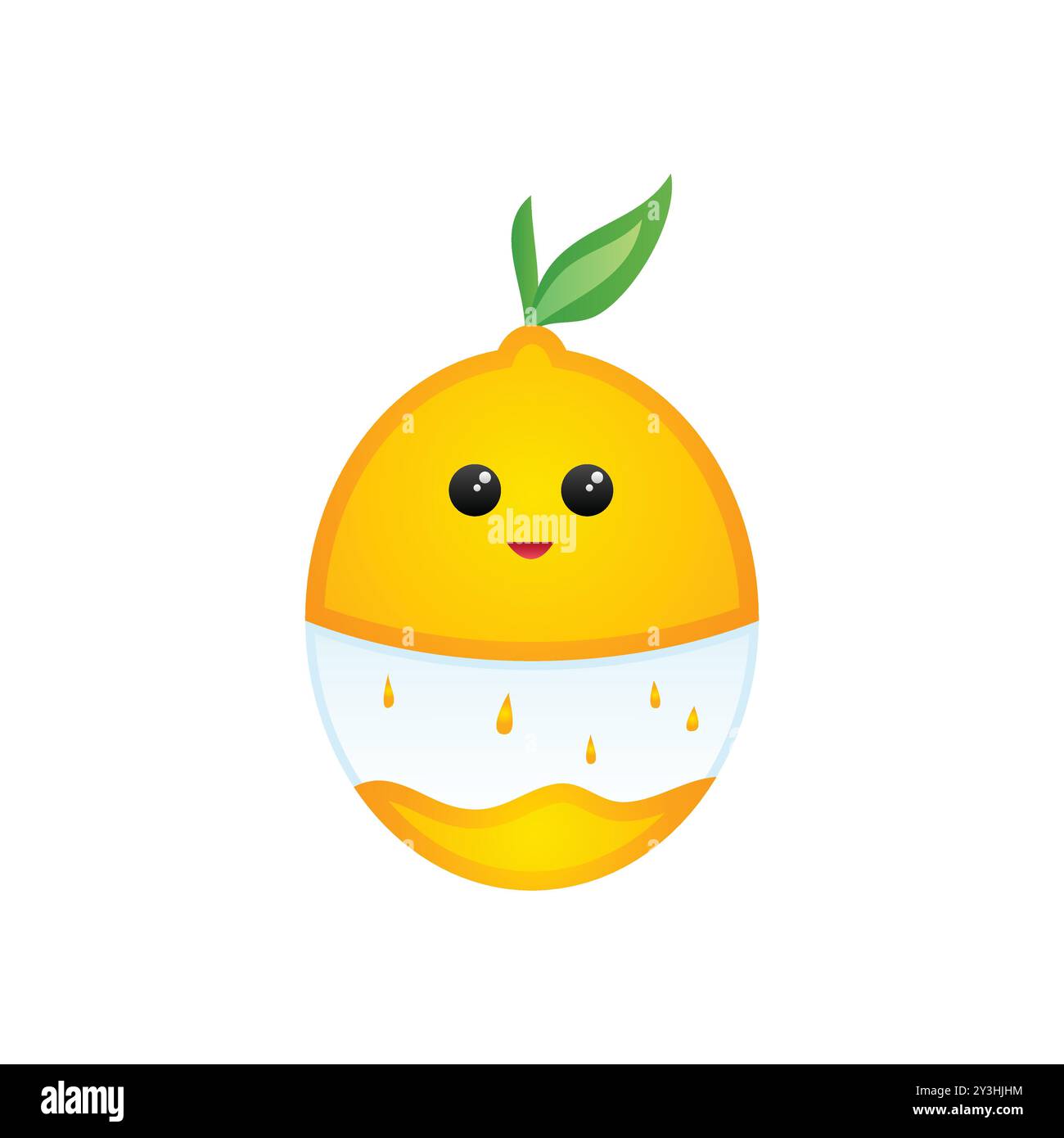 Cute Lemon Cartoon with Juice Drips Vector Illustration Stock Vector ...