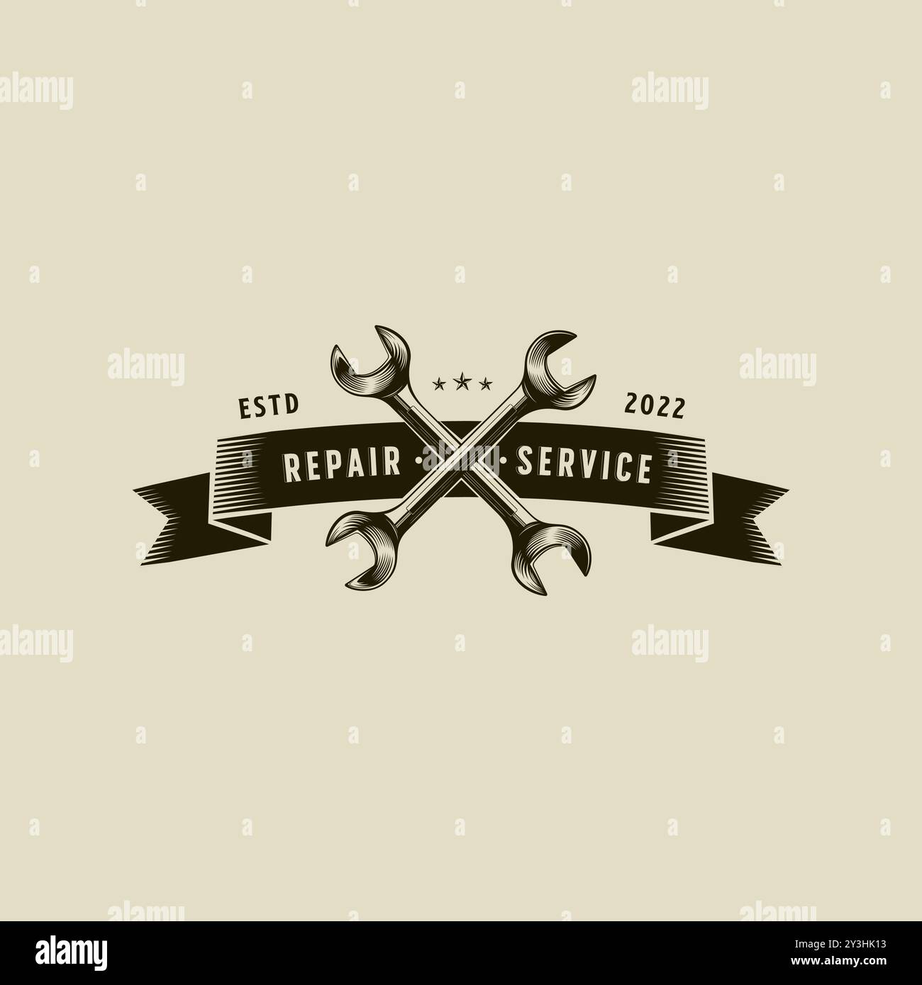 Mechanic logo vector illustration in vintage style, car repair service ...
