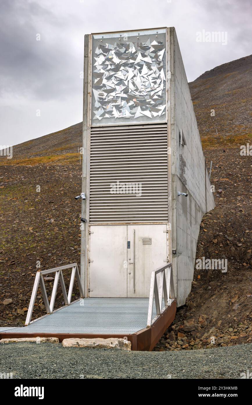Svalbard, Norway - 14 Aug 2024: The Svalbard Global Seed Vault. Built ...