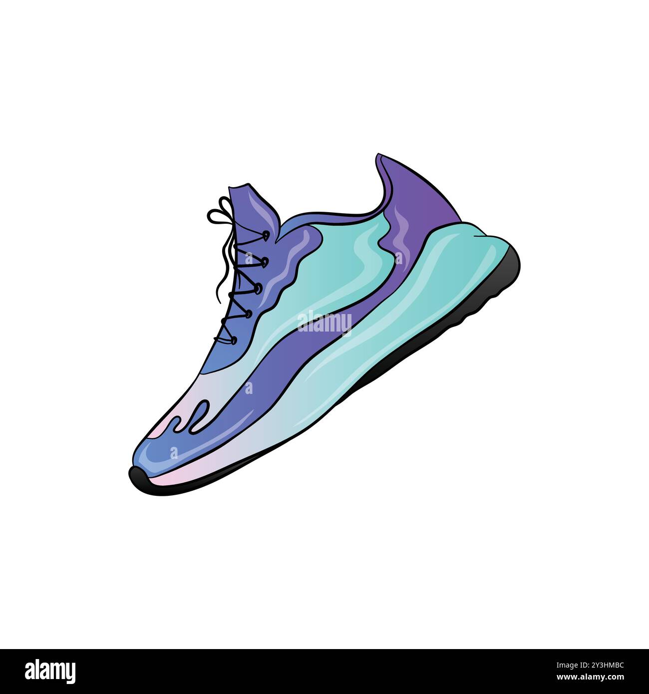 Colorful Running Shoe Vector Illustration Stock Vector Image & Art - Alamy