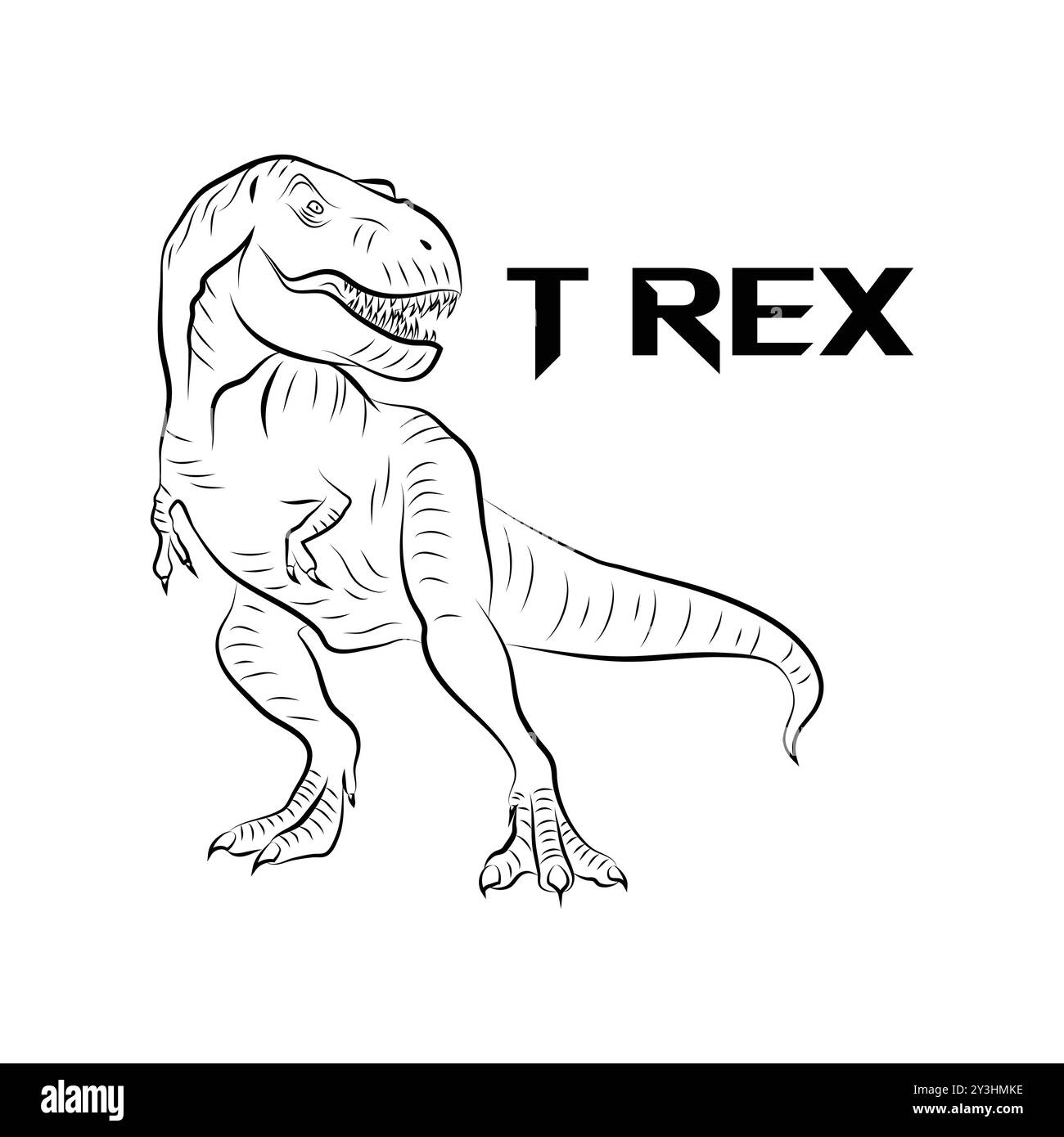 T-Rex Dinosaur Sketch Vector Illustration Stock Vector Image & Art - Alamy