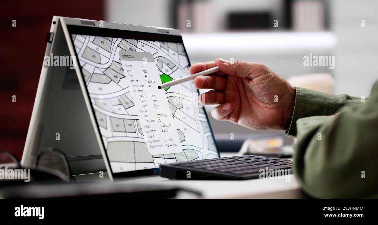 Cadastre City Building Survey Map And Valuation Plan Stock Photo - Alamy