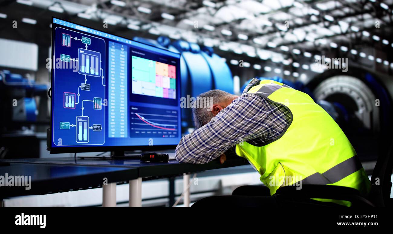 Engineer Operators Using Scada System At Industrial Plant Stock Photo - Alamy