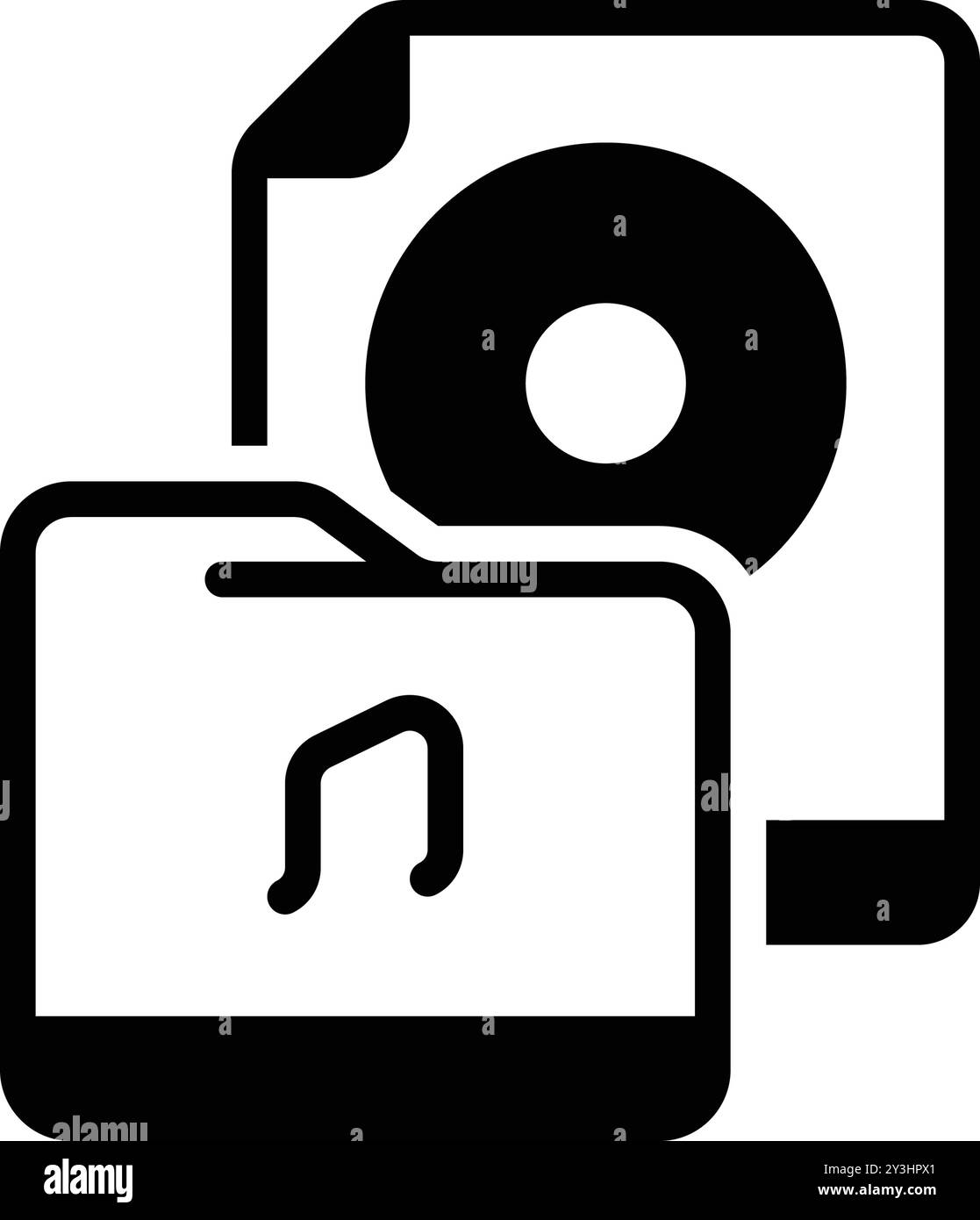 Music folder icon Black and White Stock Photos & Images - Alamy