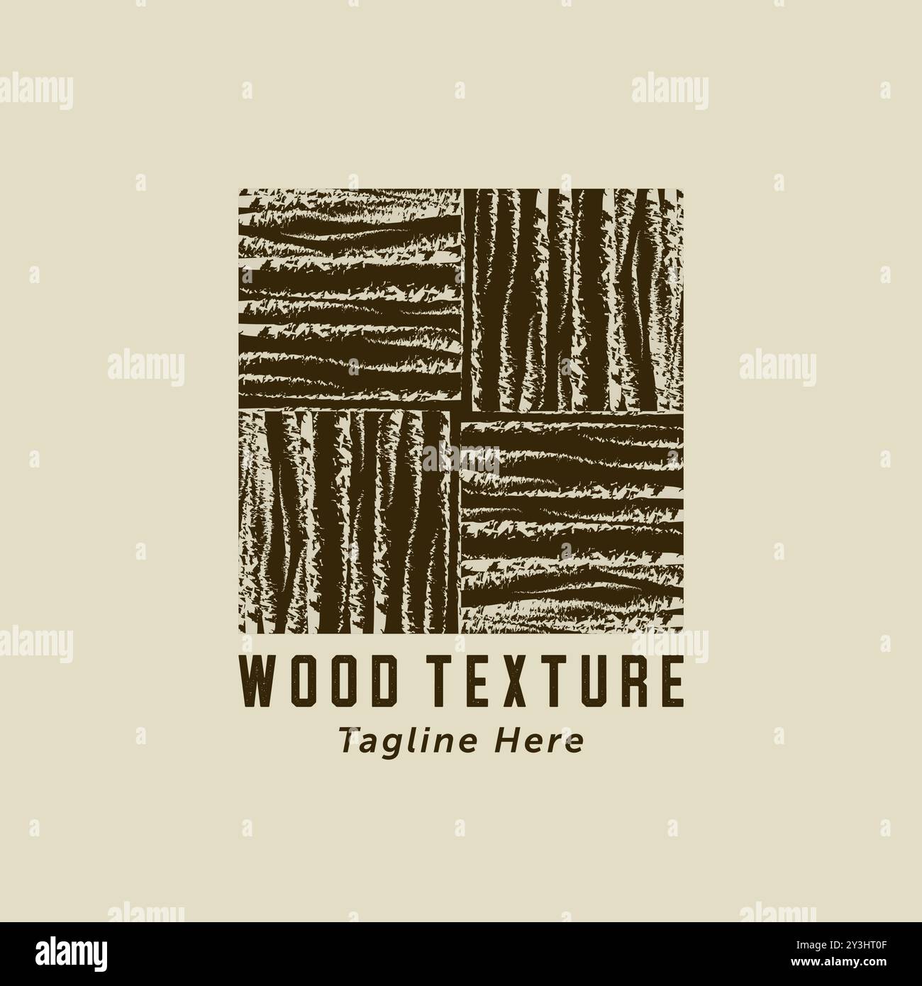 Oak wood texture in tiles logo design. Tiles of wood texture vintage ...