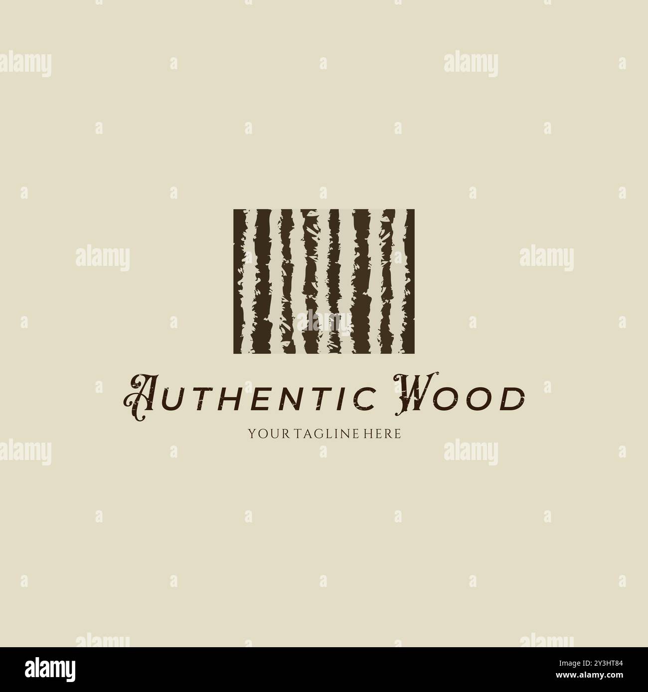 Wood bark texture logo vector. Oak wood texture logo design Stock ...