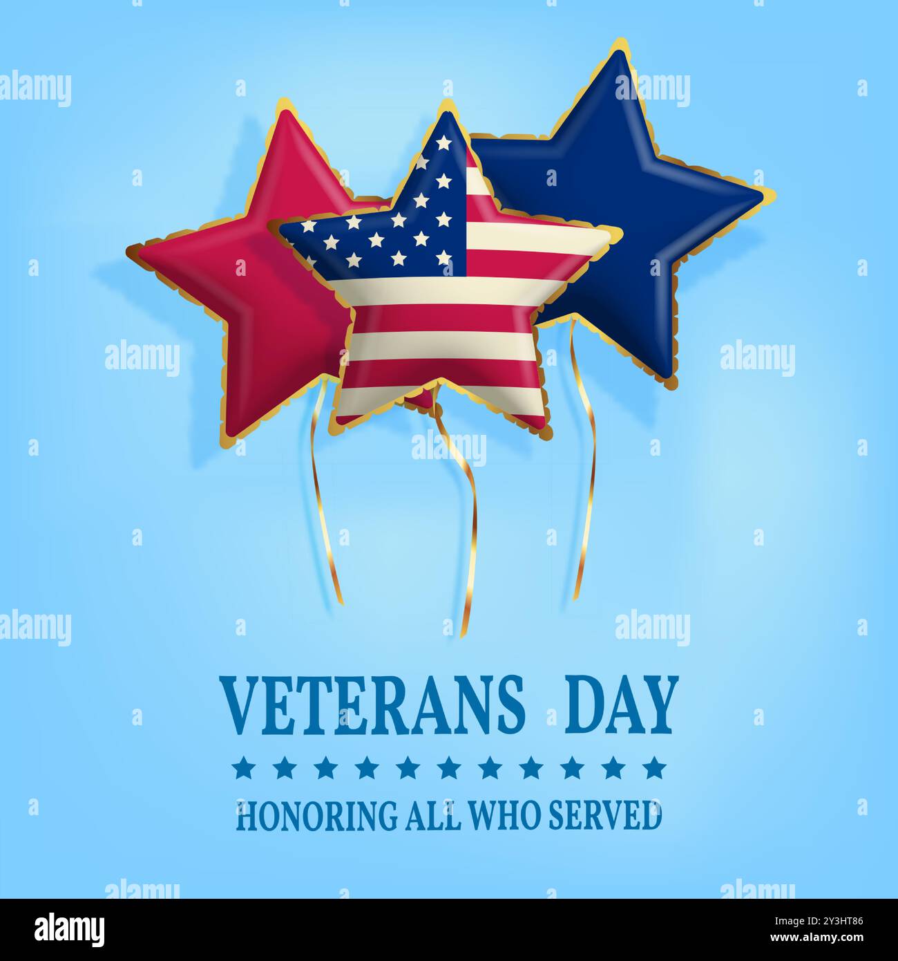 Veterans day. Vector illustration. Honoring all who served. Patriotic ...