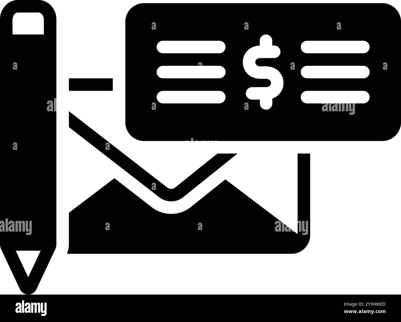 Icon for paycheck, cheque Stock Vector Image & Art - Alamy