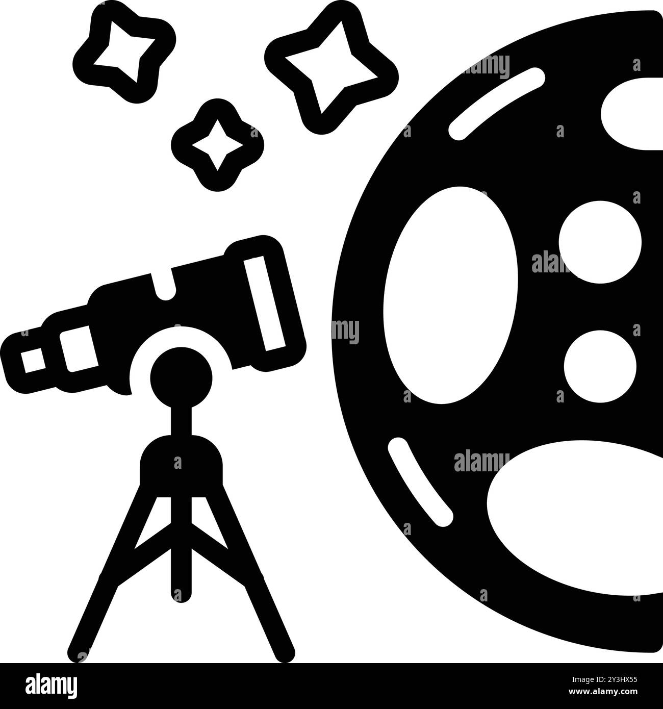 Astronomical observation telescope Black and White Stock Photos ...